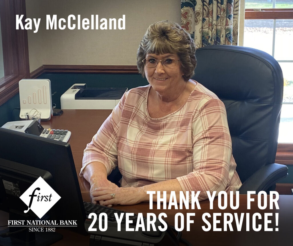 Kay McClelland Celebrates 20 Years with FNBA – The First National Bank ...